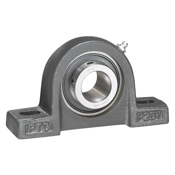 Iptci Pillow Block Ball Bearing Mounted Unit, 1.6875 in Bore, Set Screw Locking, 2 Triple Lip ...